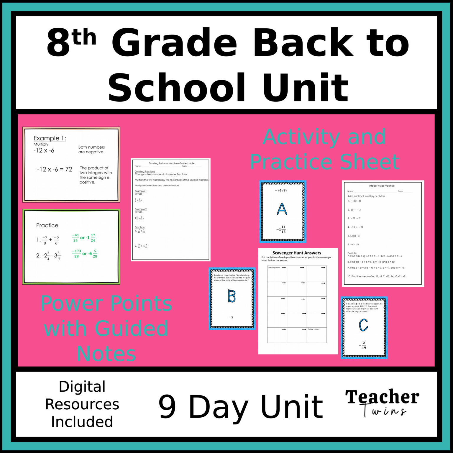 Back to School Math Writing Activities - Teacher Twins