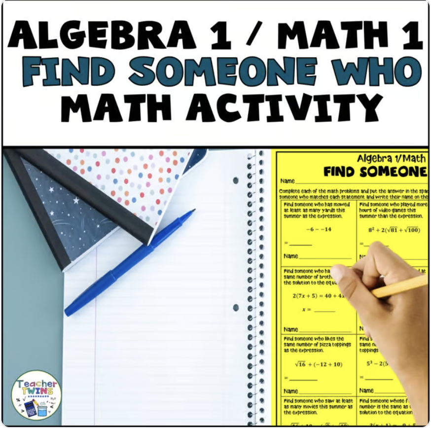 First Day of School Find Someone Who Activity - Teacher Twins