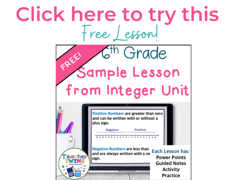 Save Time! No-Prep 6th Grade Math Units and Lessons - Teacher Twins