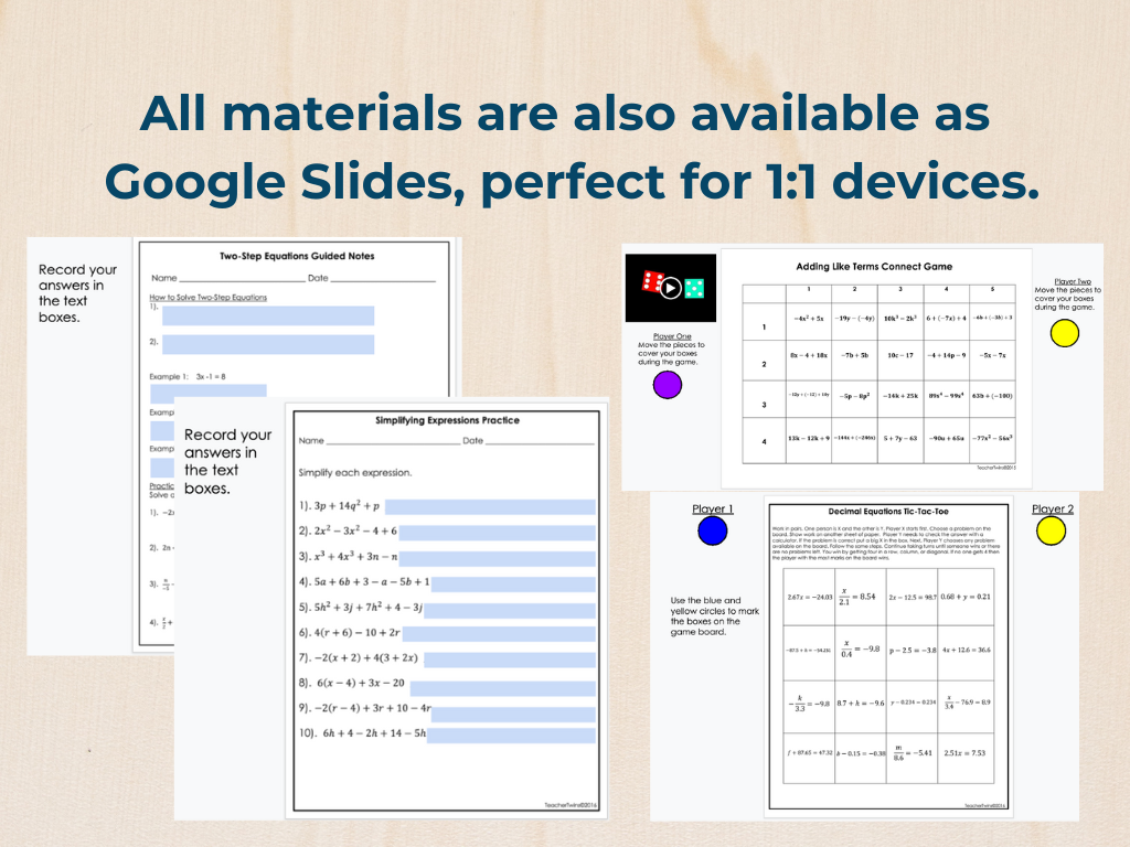 Ready Made Math Units for Middle School Math and Algebra 1 - Teacher Twins