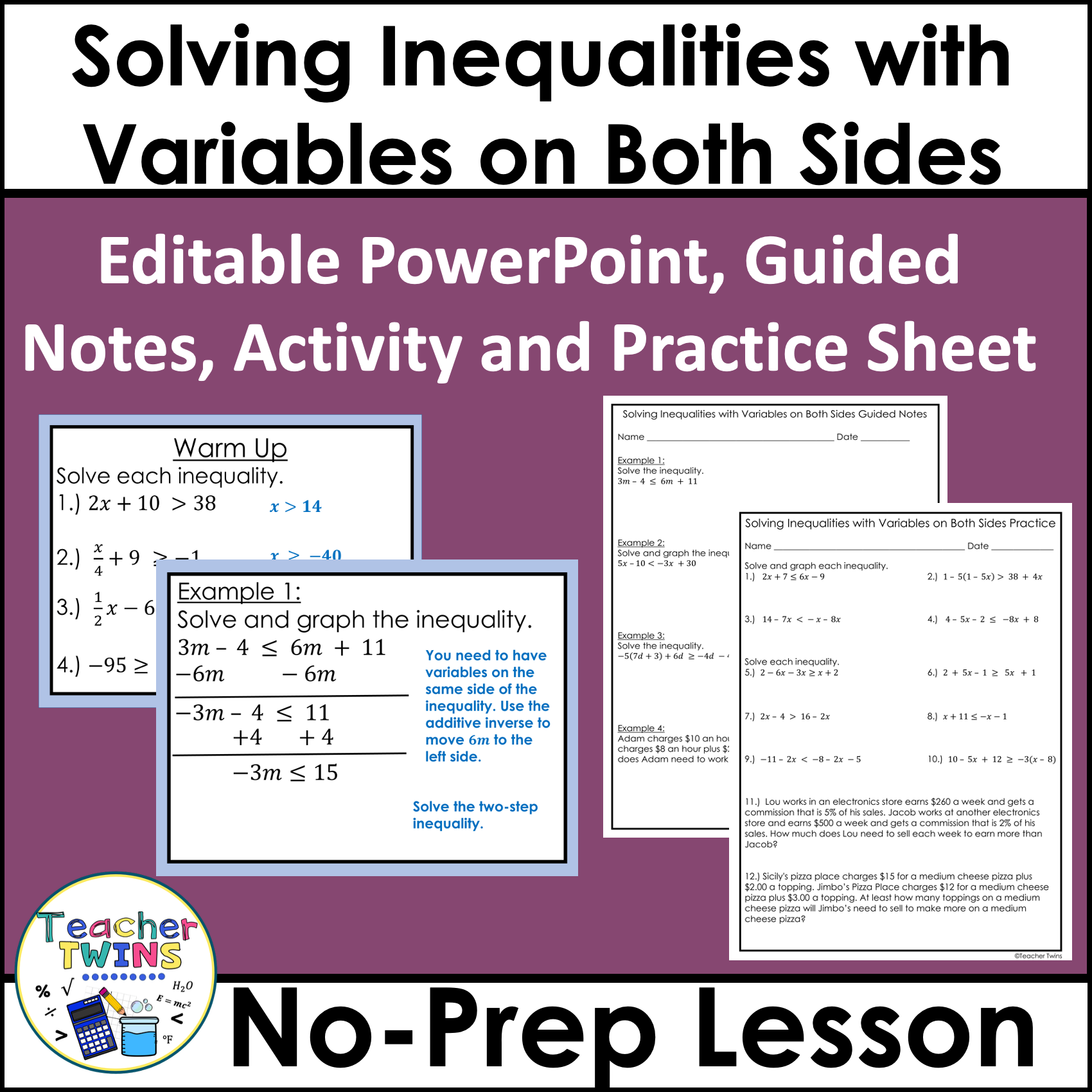 Save Time with Ready Made Algebra Units - Free Sample Lesson! - Teacher ...